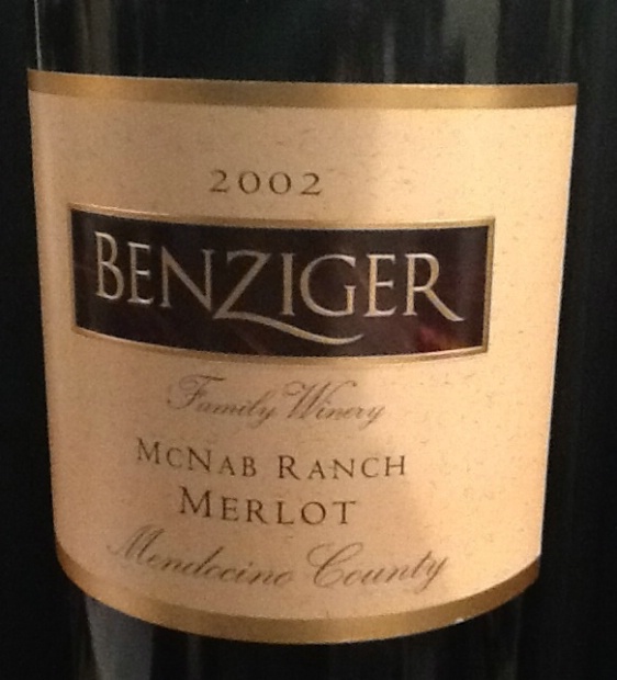 2000 Benziger Family Winery Merlot McNab Ranch, USA, California, North ...
