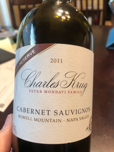 2011 Charles Krug Winery (Peter Mondavi Family) Cabernet Sauvignon ...
