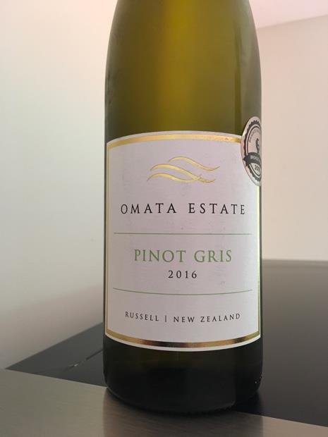 2016 Omata Estate Pinot Gris, New Zealand, North Island, Northland, Bay ...