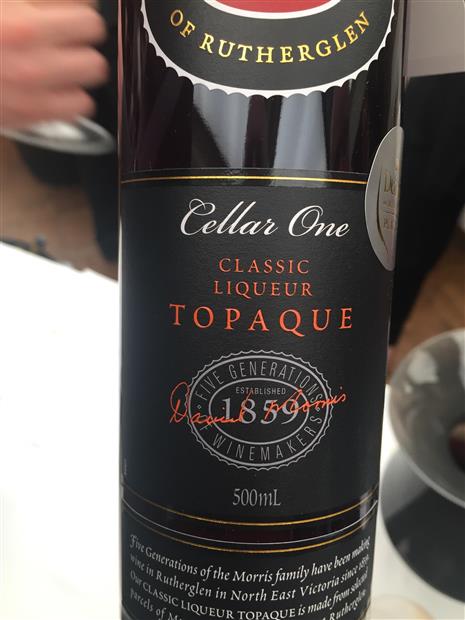 NV Morris Cellar One Classic Liqueur Topaque Rutherglen, Australia ...