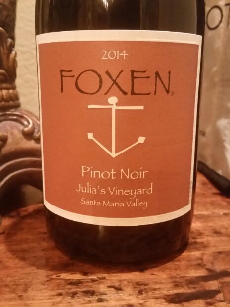 2014 Foxen Pinot Noir Julia's Vineyard, USA, California, Central Coast ...