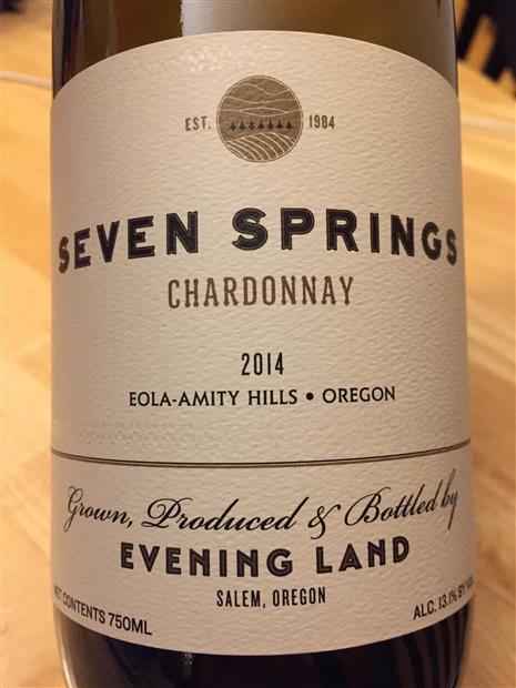 2014 Evening Land Vineyards Chardonnay Seven Springs Vineyard, USA ...