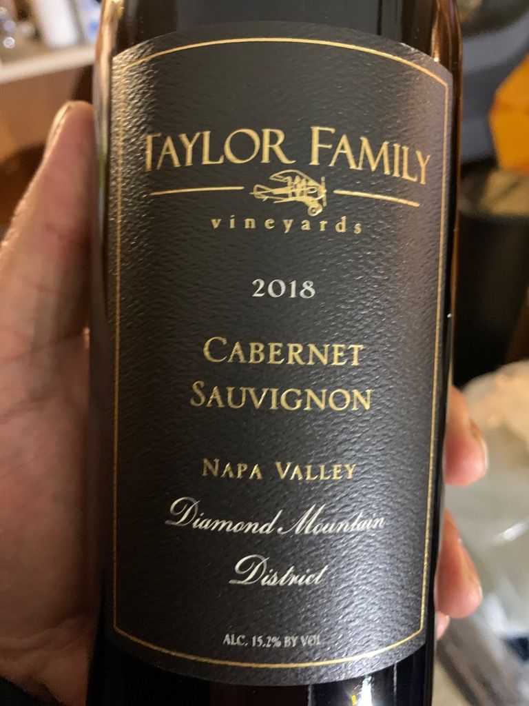 2018 Taylor Family Vineyards Cabernet Sauvignon Diamond Mountain, USA ...