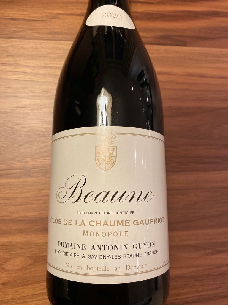 2020 Antonin Guyon Beaune Clos de la Chaume Gaufriot, France, Burgundy, Côte de Beaune, Beaune ...