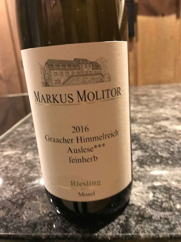 2015 Markus Molitor Graacher Himmelreich Riesling Auslese *** (Green ...