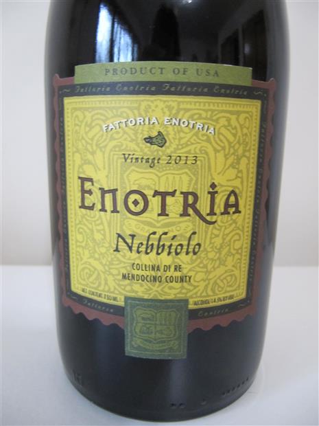 2013 Enotria Nebbiolo Collina Di Re, USA, California, North Coast ...