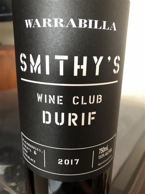 2017 Warrabilla Durif Wine Club Cleanskin, Australia, Victoria, North ...