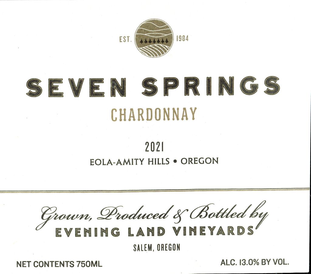2021 Evening Land Vineyards Chardonnay Seven Springs Vineyard, USA ...