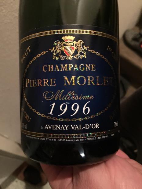 1996 Pierre Morlet Champagne Premier Cru Brut Millésimé, France ...