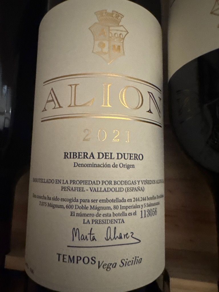 2021 Bodegas y Viñedos Alión Ribera del Duero, Spain, Castilla y León ...