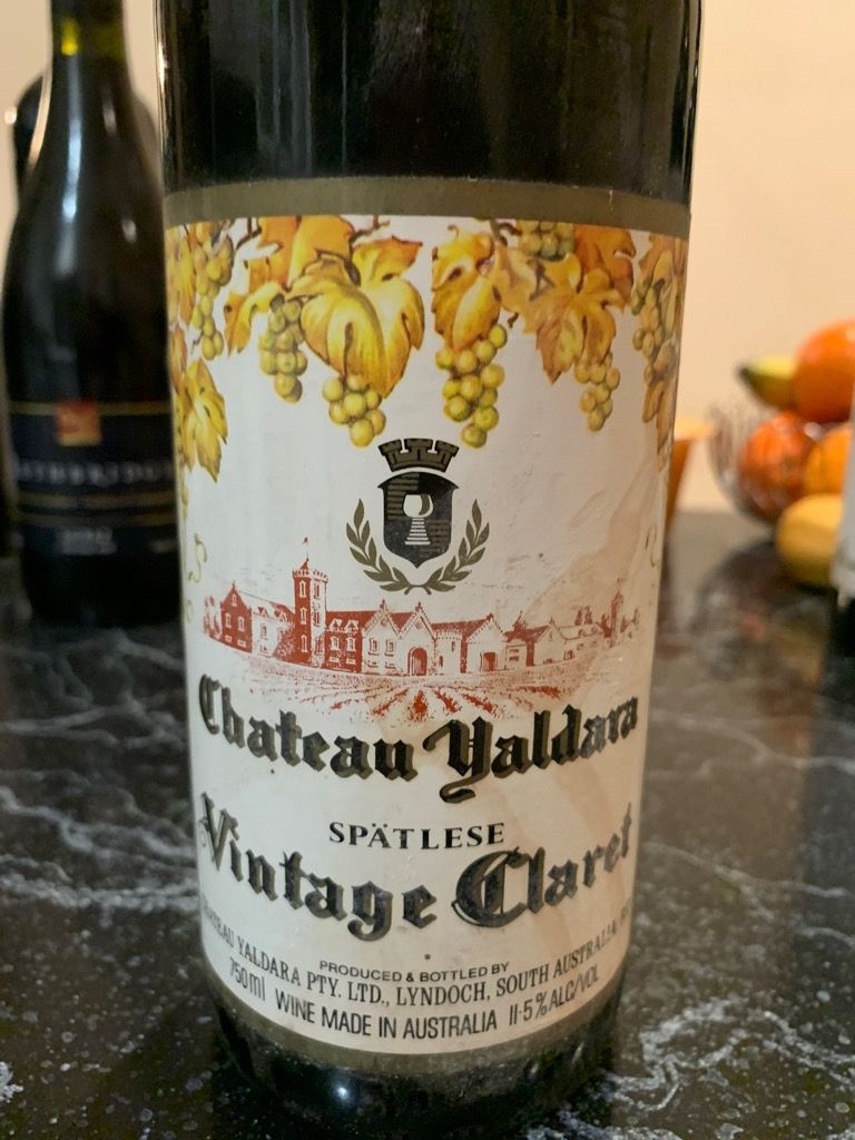 1984 Yaldara Shiraz Claret, Australia, South Australia, Barossa ...