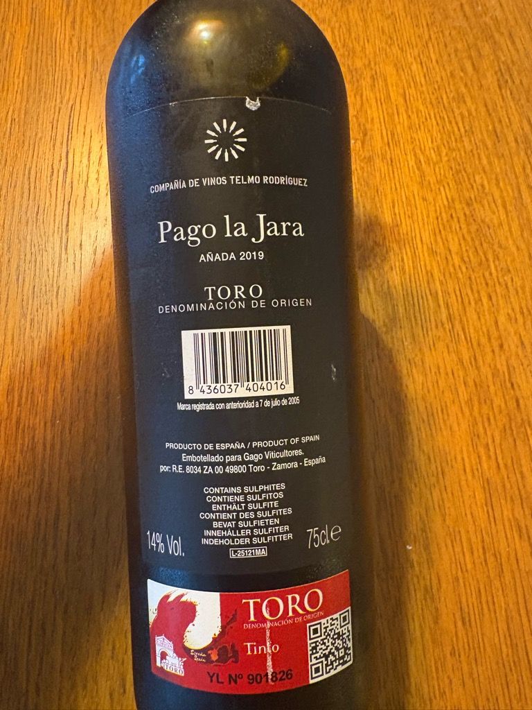 2019 Telmo Rodríguez Toro Pago La Jara, Spain, Castilla y León, Toro ...