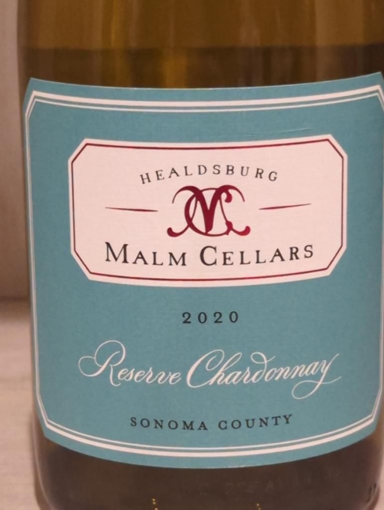 2020 Malm Cellars Chardonnay Reserve, USA, California, Sonoma County ...