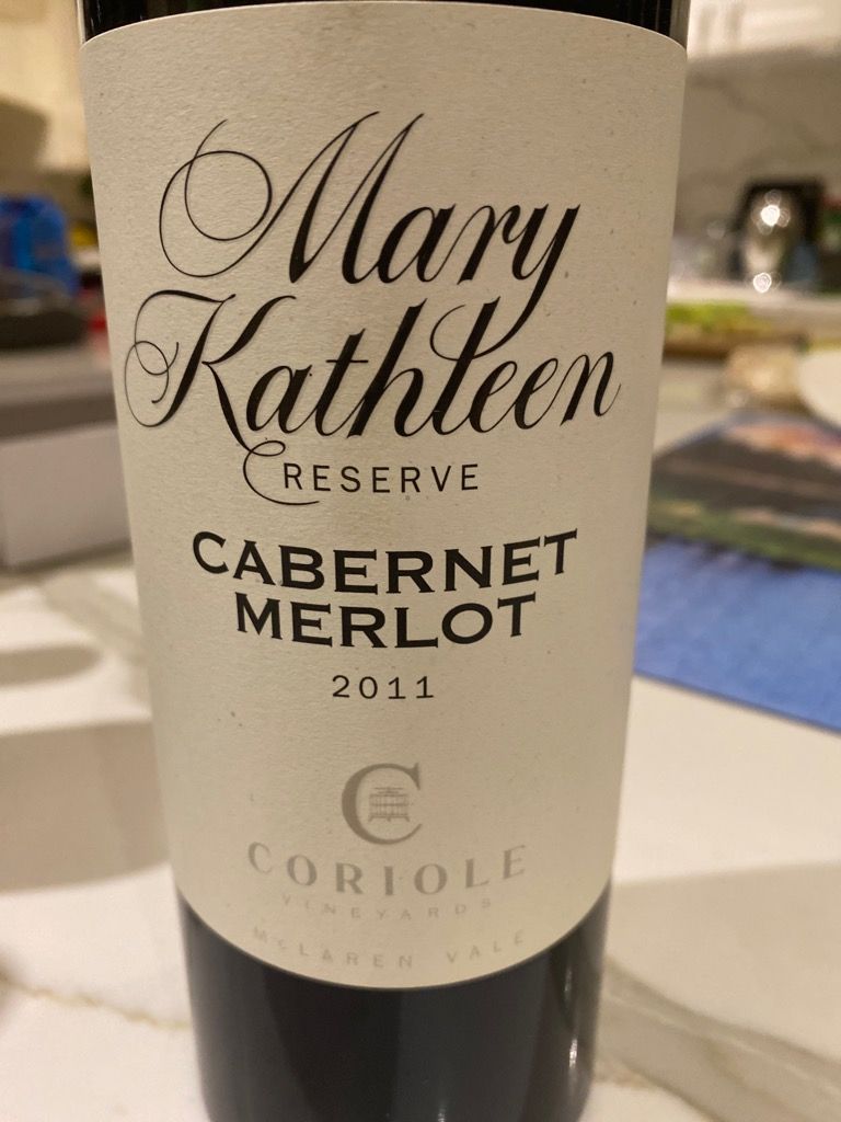 2011 Coriole Cabernet-Merlot Mary Kathleen Reserve, Australia, South ...