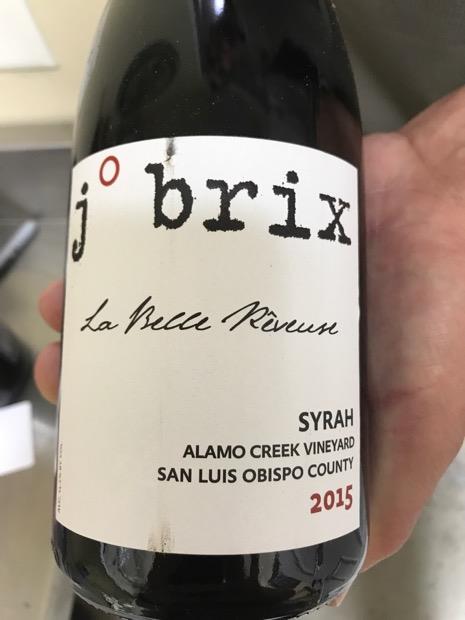 2015 J. Brix Syrah La Belle Reveuse Alamos Creek Vineyard, USA ...