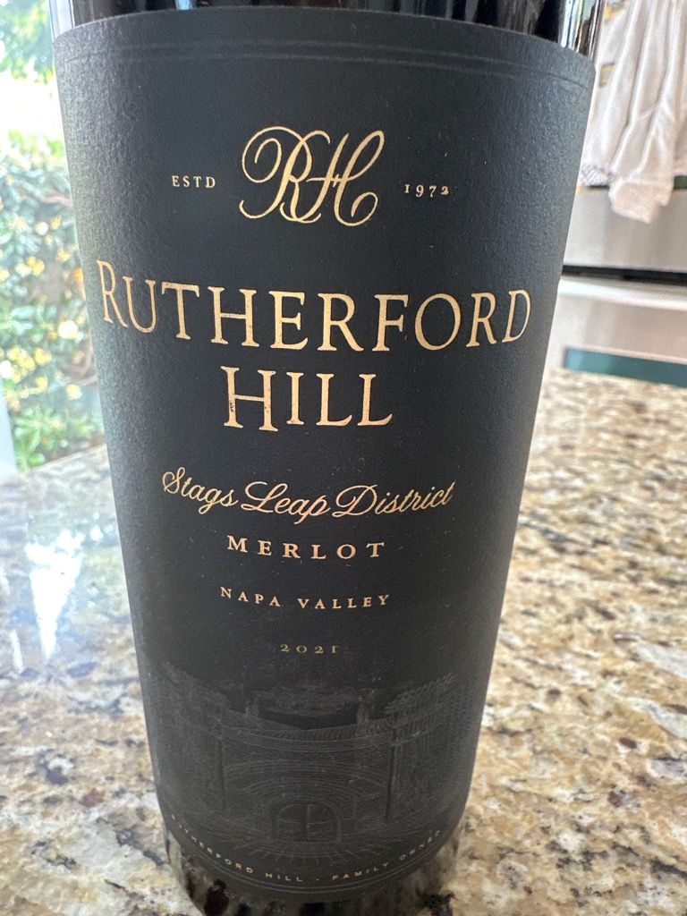 2021 Rutherford Hill Merlot, USA, California, Napa Valley, Stags Leap ...