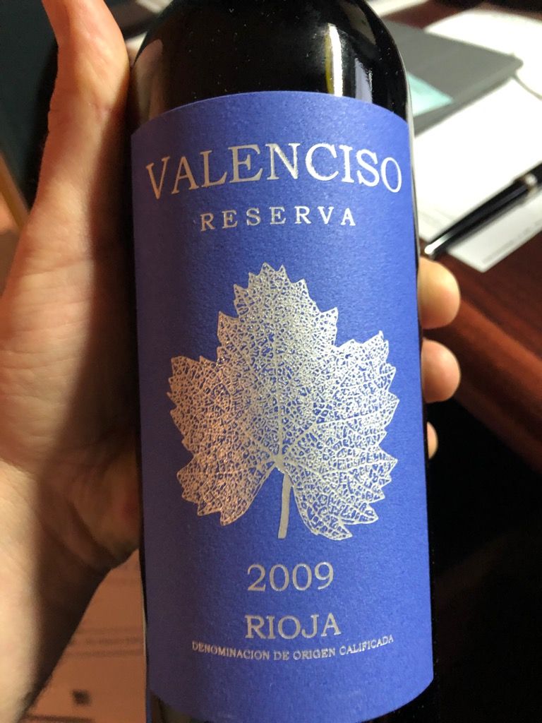 2009 Compañía Bodeguera Valenciso Rioja 10 Años Después Reserva, Spain ...