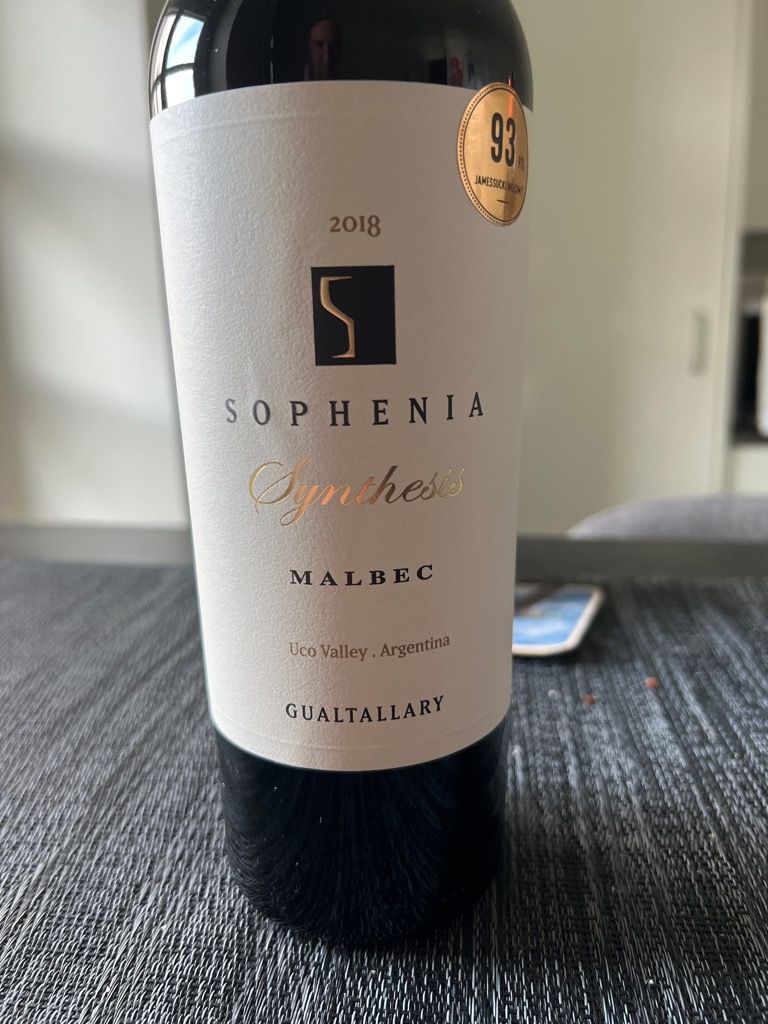 2018 Finca Sophenia Malbec Synthesis, Argentina, Mendoza, Valle de Uco ...