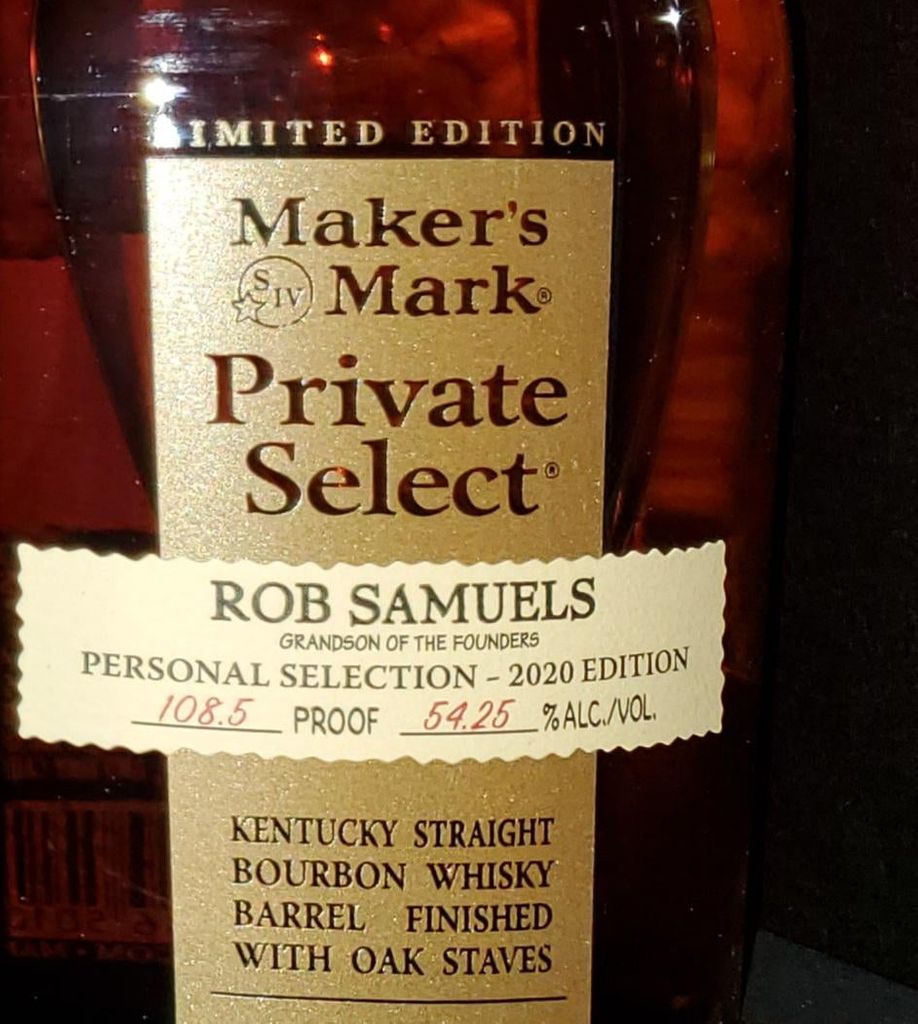 2020 Maker's Mark Private Select (Rob Samuels) Kentucky Straight ...