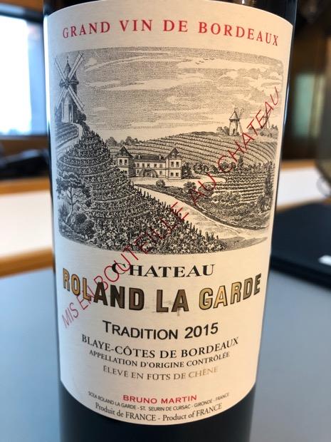 2015 Château Roland La Garde Tradition, France, Bordeaux, Blaye Côtes ...
