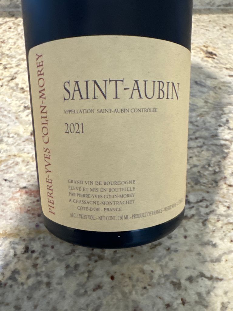 2021 Pierre-Yves Colin-Morey Saint-Aubin Blanc, France, Burgundy, Côte ...