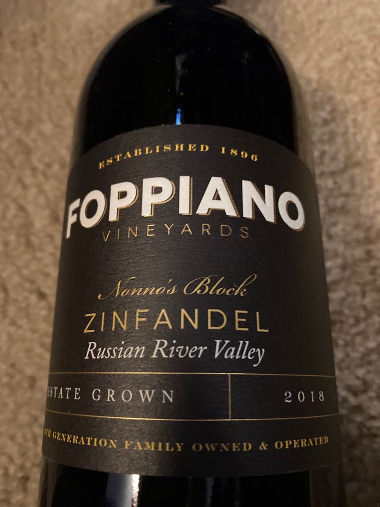 2022 Foppiano Zinfandel Nonno's Block, USA, California, Sonoma County ...