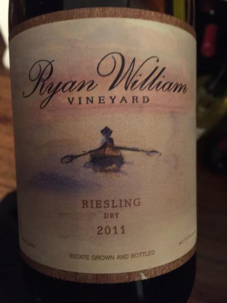 2011 Ryan William Vineyard Dry Riesling Ryan William Vineyard, USA, New ...
