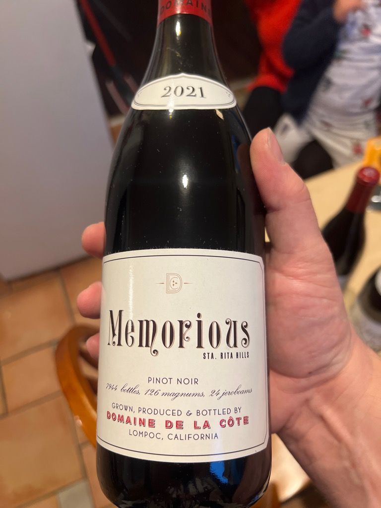 2021 Domaine de la Côte Pinot Noir Memorious, USA, California, Central ...