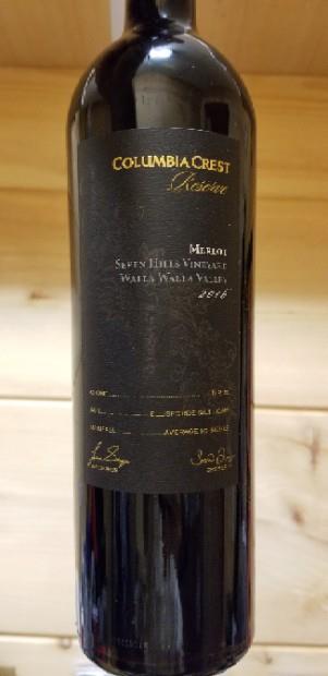 2016 Columbia Crest Merlot Reserve Seven Hills Vineyard, USA ...