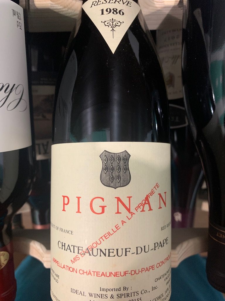 1986 Château Rayas Châteauneuf-du-Pape Pignan Reserve, France, Rhône ...