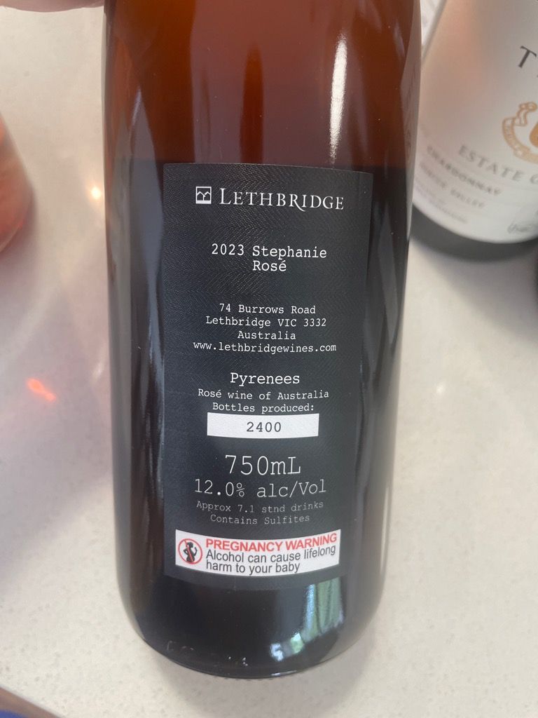 2022 Lethbridge Wines Stephanie Rosé, Australia, Victoria, Western ...