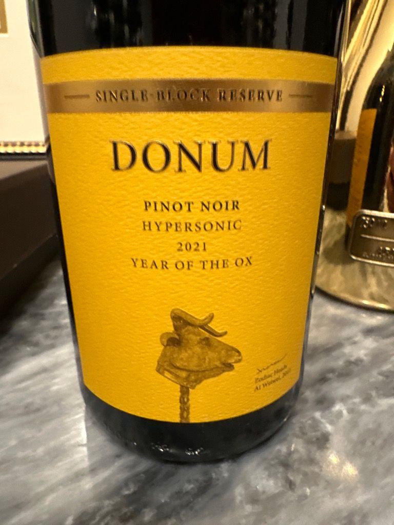 2021 Donum Pinot Noir Hypersonic, USA, California, Napa / Sonoma ...