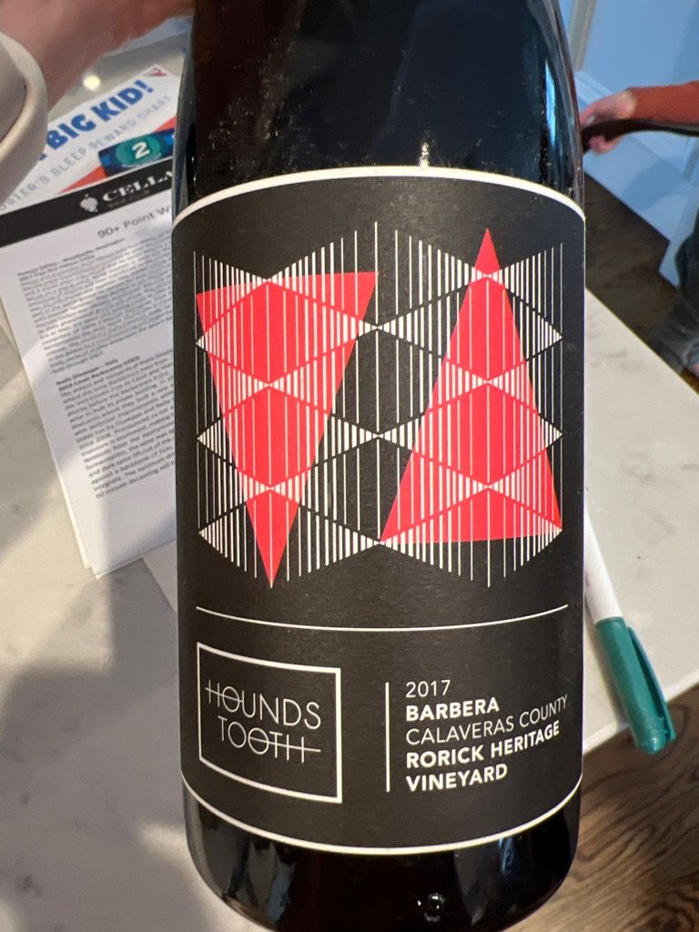 2018 Houndstooth Barbera Rorick Heritage Vineyard, USA, California ...