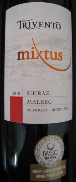 2010 Trivento Mixtus Shiraz-Malbec, Argentina, Mendoza - CellarTracker