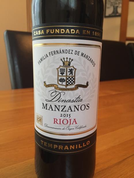 2015 Dinastía Manzanos Tempranillo Rioja, Spain, La Rioja, Rioja ...