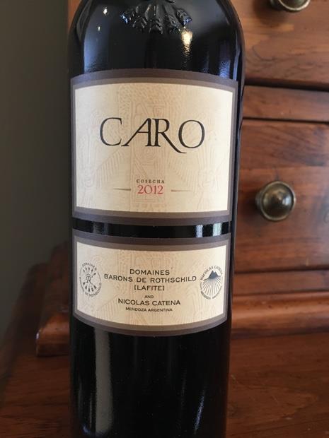 2012 Bodegas Caro (Barons de Rothschild / Catena) Caro, Argentina ...