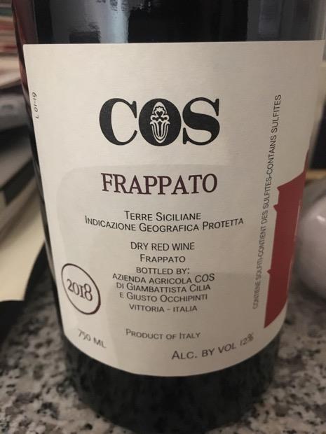 2018 Azienda Agricola COS Frappato, Italy, Sicily, Terre Siciliane ...