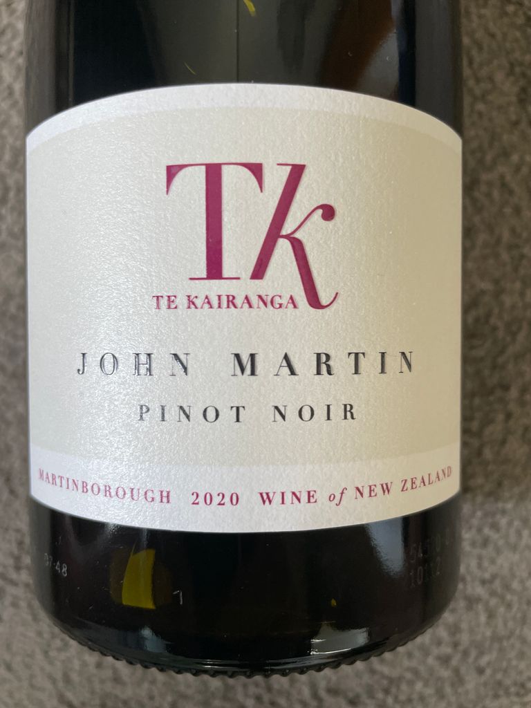 2014 John Martin Pinot Noir, New Zealand, North Island, Wairarapa ...