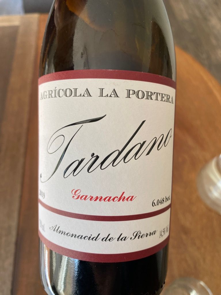 2019 Agrícola La Portera Garnacha Tardano, Spain, Aragón, Cariñena ...