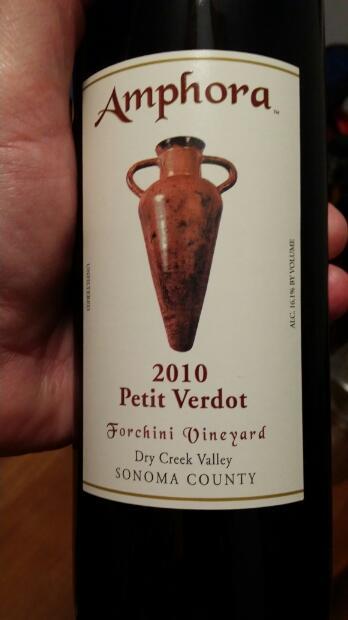 2010 Amphora Winery Petit Verdot Forchini Vineyard, USA, California ...