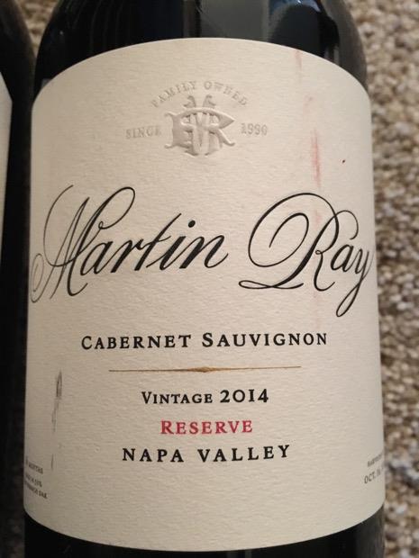 2017 Martin Ray Cabernet Sauvignon Reserve Napa Valley, USA, California ...