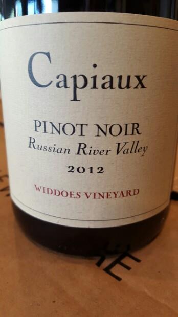 2012 Capiaux Cellars Pinot Noir Widdoes Vineyard, USA, California ...