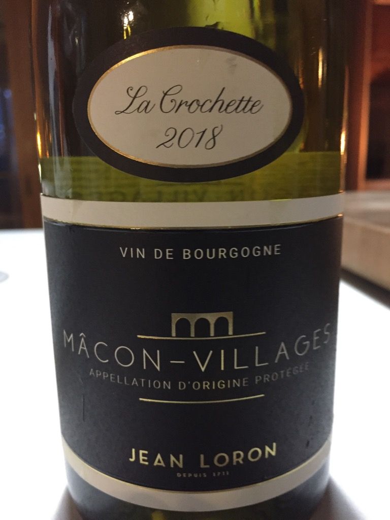2021 Jean Loron Chardonnay Mâcon-Villages La Crochette, France ...