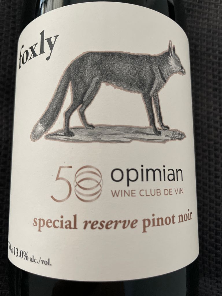 2020 Foxtrot Foxly Pinot Noir Opimian Special Reserve, Canada, British ...