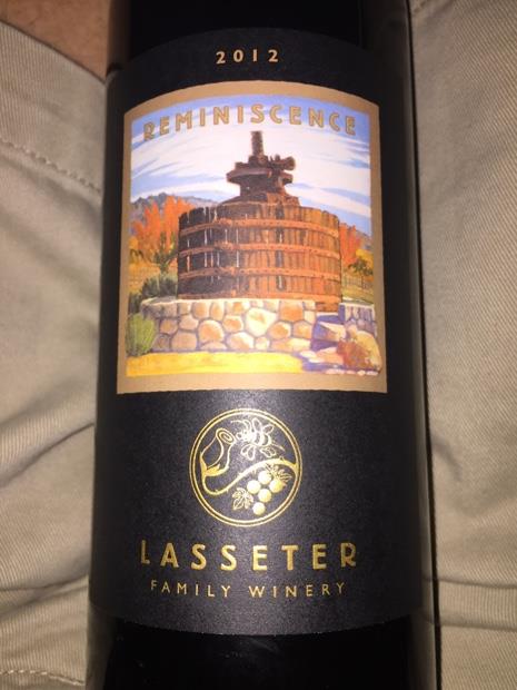 2012 Lasseter Family Winery Reminiscence, USA, California, Sonoma ...