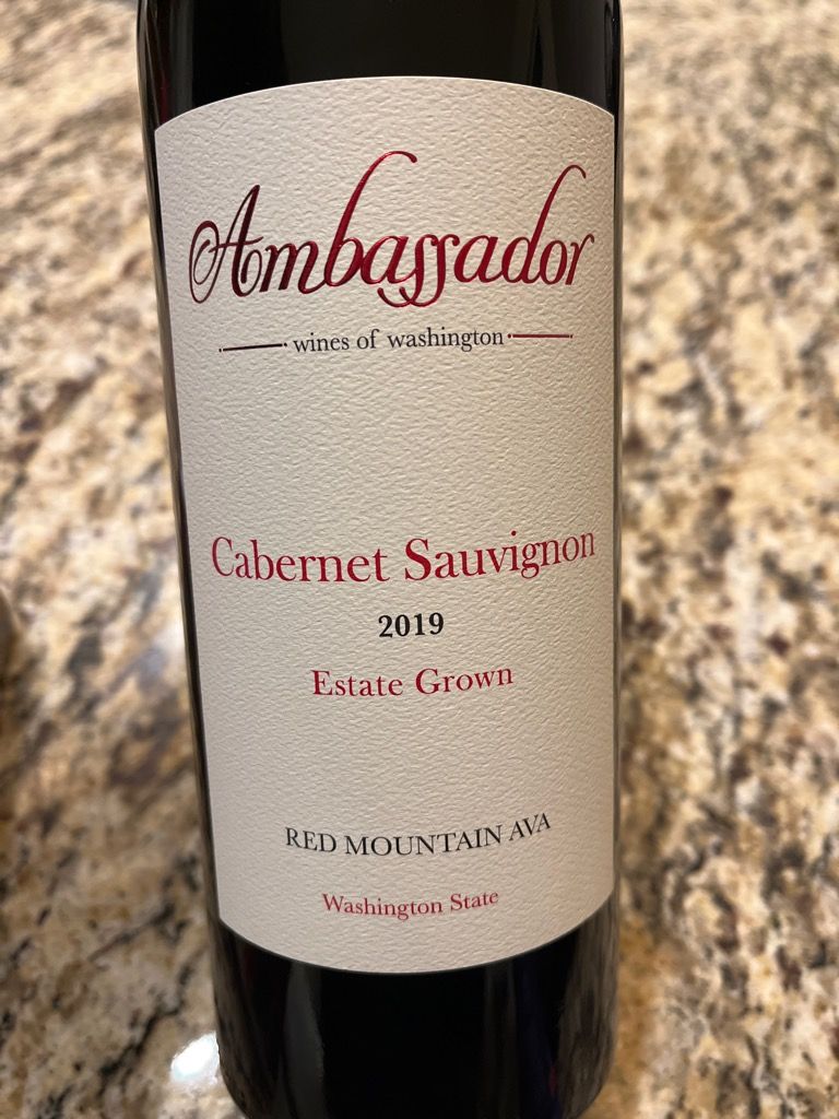 2019 Ambassador Wines Cabernet Sauvignon Estate, USA, Washington ...