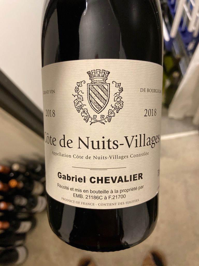 2018 Gabriel Chevalier Côte de Nuits Villages, France, Burgundy, Côte ...