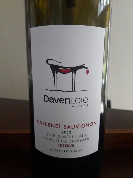 2015 Daven Lore Winery Cabernet Sauvignon Reserve Newhouse Vineyard ...