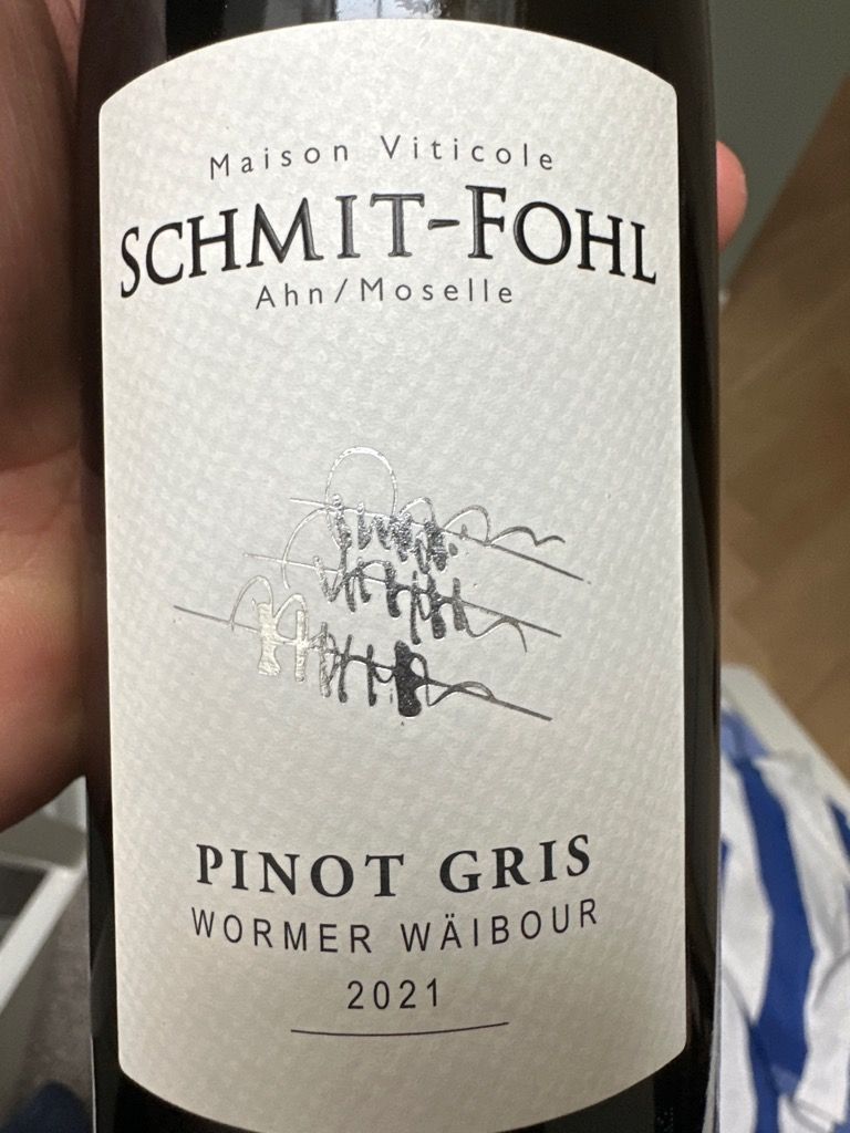 2021 Maison Schmit-Fohl Pinot Gris Wormer Wäibour, Luxembourg, Moselle ...