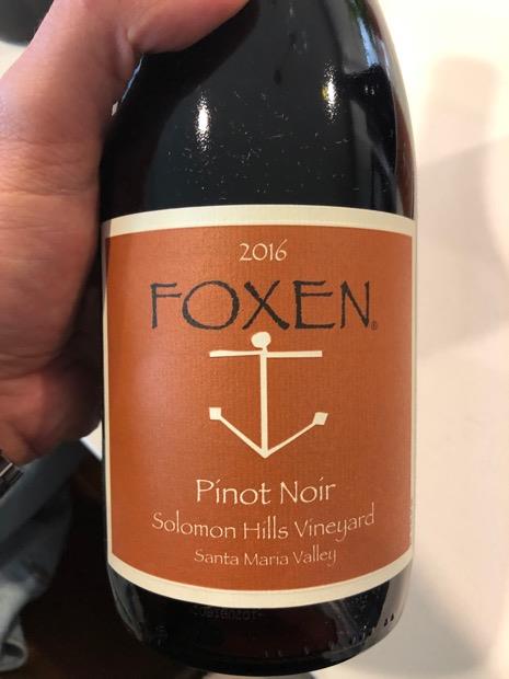 2016 Foxen Pinot Noir Solomon Hills, USA, California, Central Coast ...